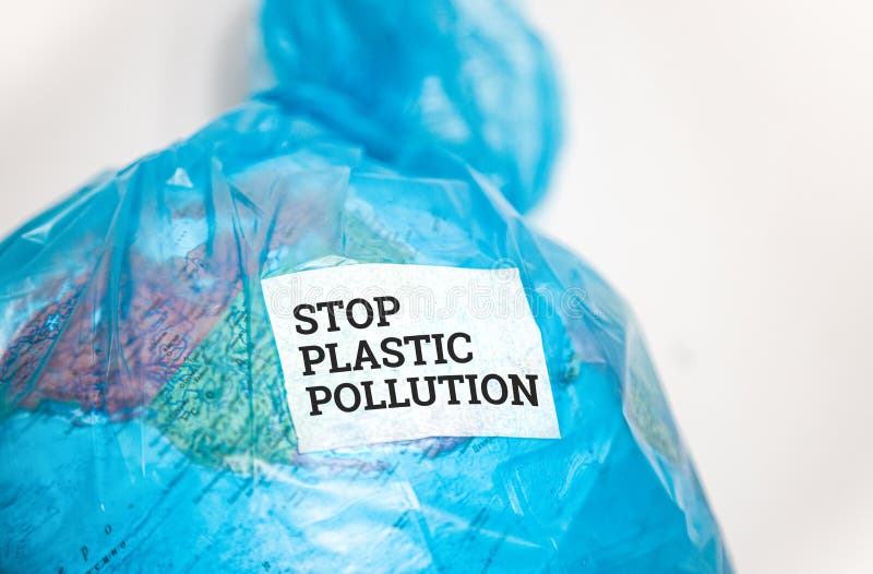 Save Earth. Stop Plastic Pollution. Ball With The Image Of The Planet ...