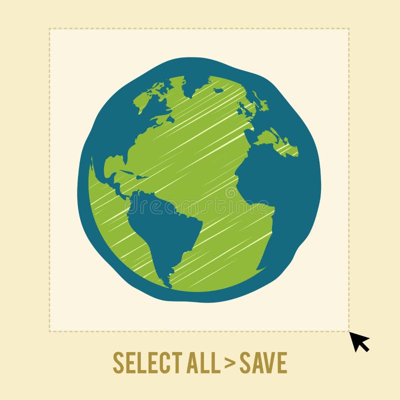 Save the Earth Symbol stock vector. Illustration of peace - 64007231