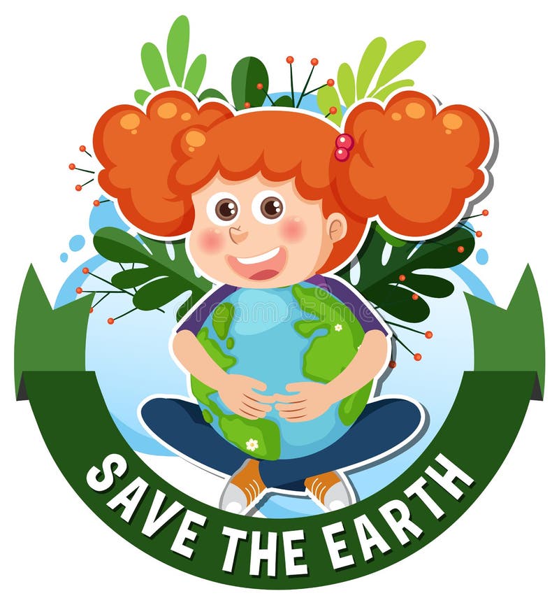 Save the Earth Text for Banner or Poster Design Stock Vector ...