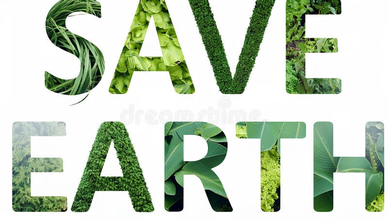 Save Earth is the Title of the Image Stock Illustration - Illustration ...