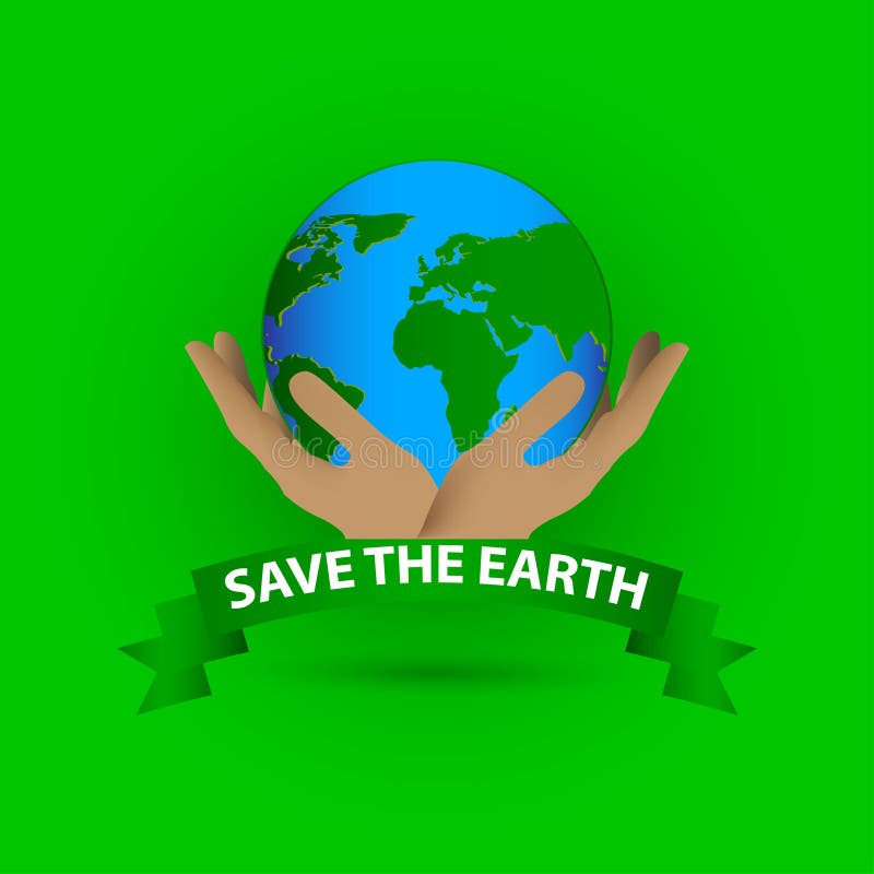 Save the Earth Vector Design for Banner Print and Greeting Background ...