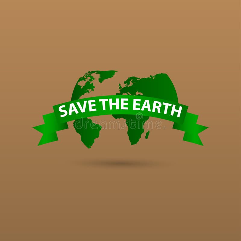 Save the Earth Vector Design for Banner Print and Greeting Background ...