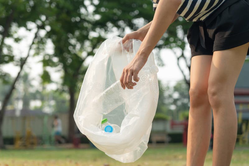 Save Earth. Volunteer Pick Up Trash Garbage at the Park and Plastic ...