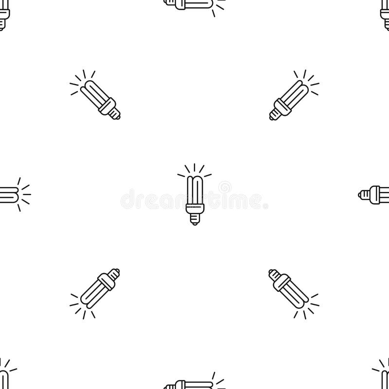 Save Energy Bulb Pattern Seamless Vector Stock Vector - Illustration of ...