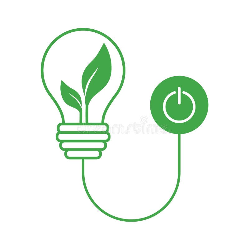 Save Energy Concept. Switch Off Electric Button Stock Vector ...