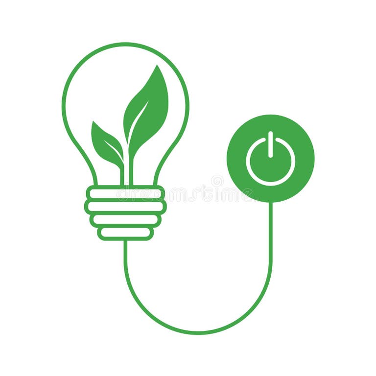 Save Energy Concept. Switch Off Electric Button Stock Vector ...