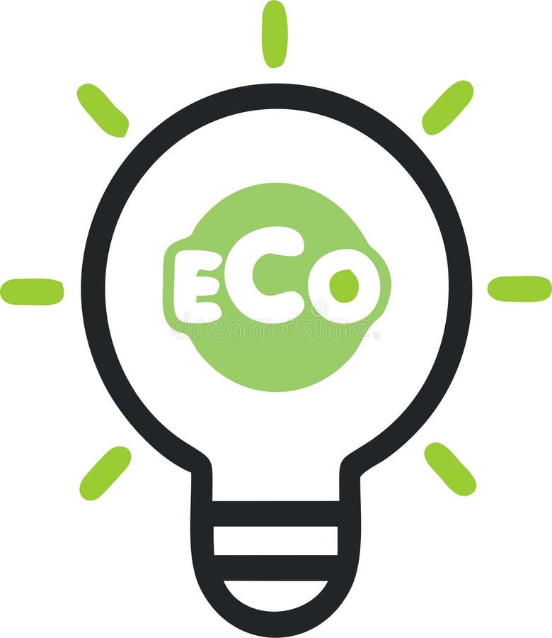 Save energy ECO MODE stock vector. Illustration of green - 262672499