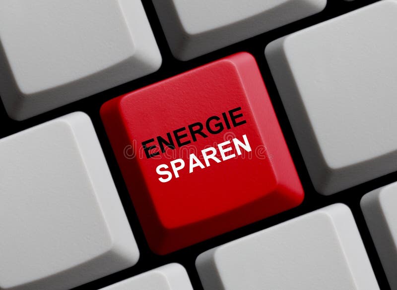 Save Energy German - Tips Online 3D Illustration Stock Illustration ...