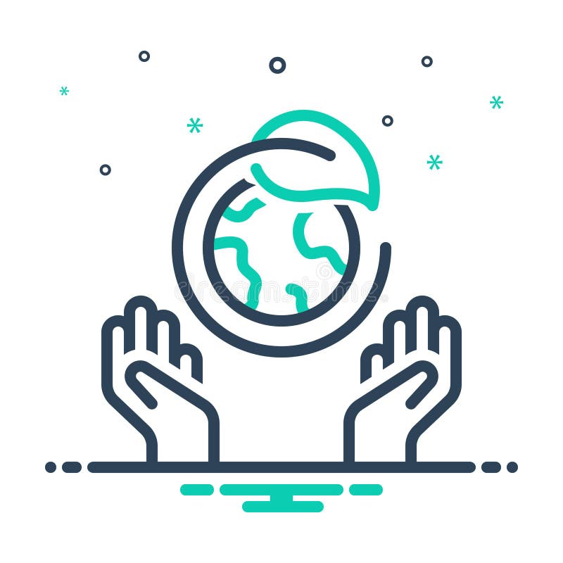 Mix Icon for Save Energy, Energy and Earth Stock Illustration ...