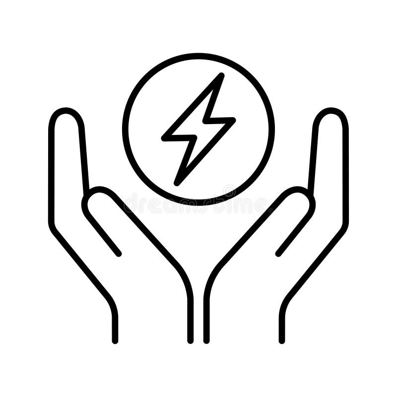 Save Energy Icon, Control Electricity Power. Green Electricity and ...