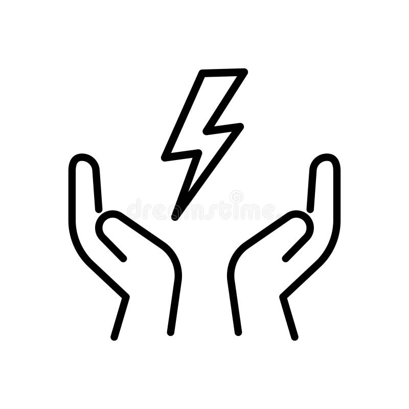 Save Energy Icon, Control Electricity Power, Hand Saving Consumption ...