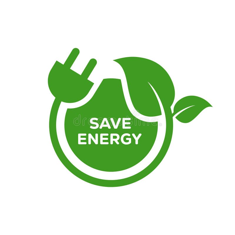 Save Energy Icon. Energy Saving Symbol Stock Vector - Illustration of ...