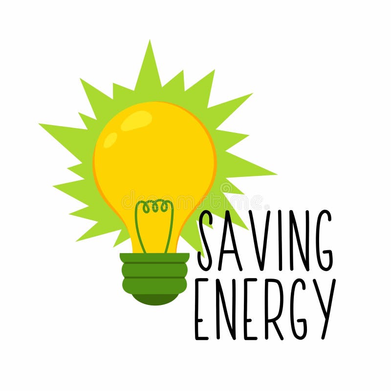 Save Energy. Light Bulb. Cute Cartoon Light Bulb in Flat Style Stock ... Save Energy. Light Bulb. Cute Cartoon Light Bulb in Flat Style Stock ...