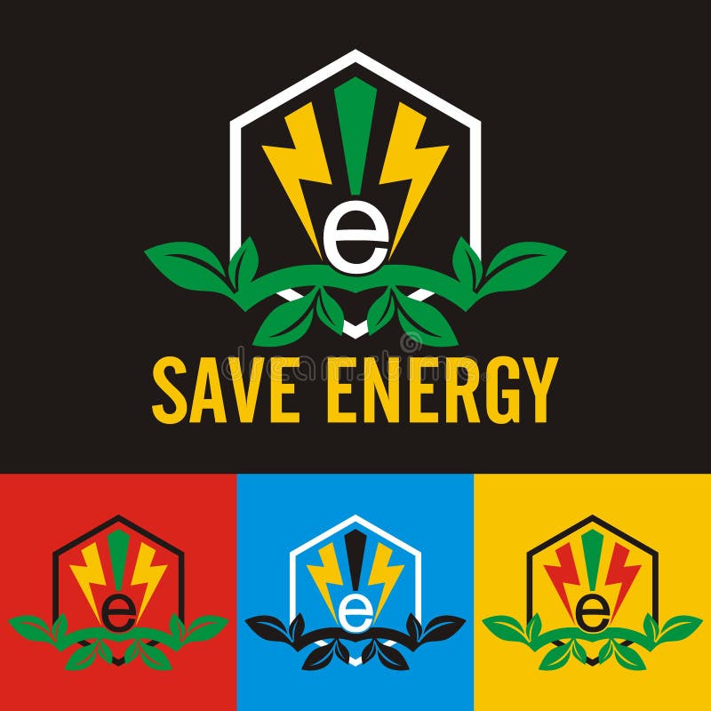 Save Energy Logo Vector Illustration Stock Vector - Illustration of ...