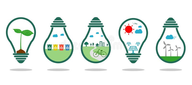 Save Energy Symbol Green ,Eco Green Energy, Save the World, Bulb Light ...