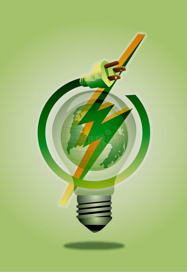 Save energy stock vector. Illustration of bulbs, save - 44145399