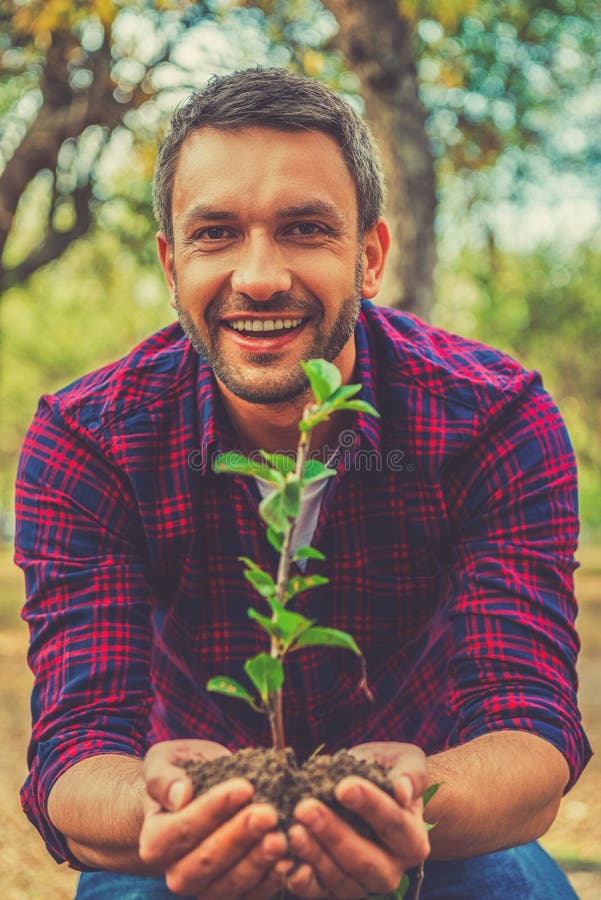 Planting a tree. stock image. Image of environmental - 59487501