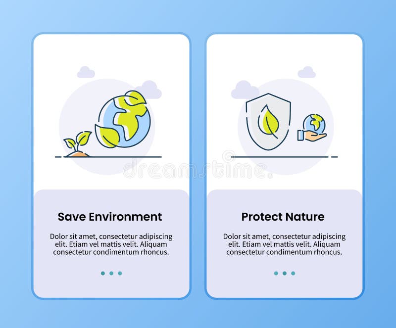 Save Environment and Protect Nature Onboarding Template for Mobile Ui ...