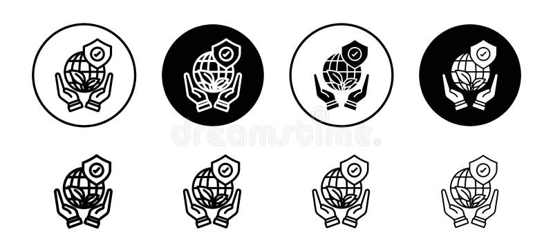 Save Environment Vector Icon Set Collection. Save Environment Outline ...