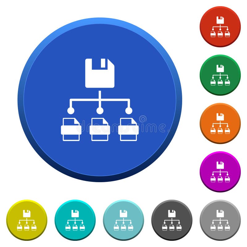 Save File As Multiple Format Beveled Buttons Stock Vector ...