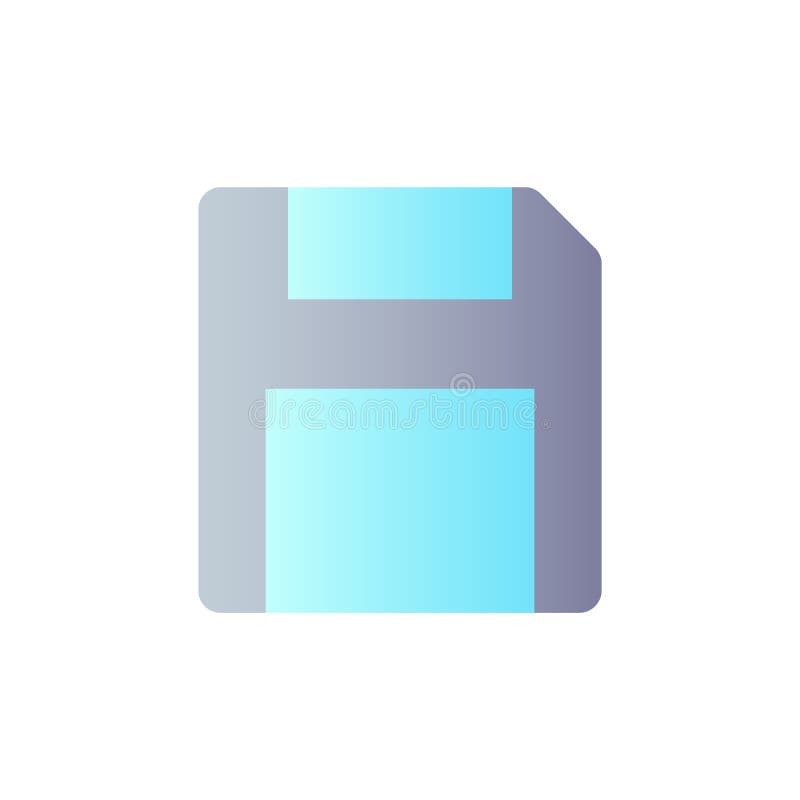 Save Flat Gradient Color Ui Icon Stock Vector Illustration Of Filled Interface 254319933
