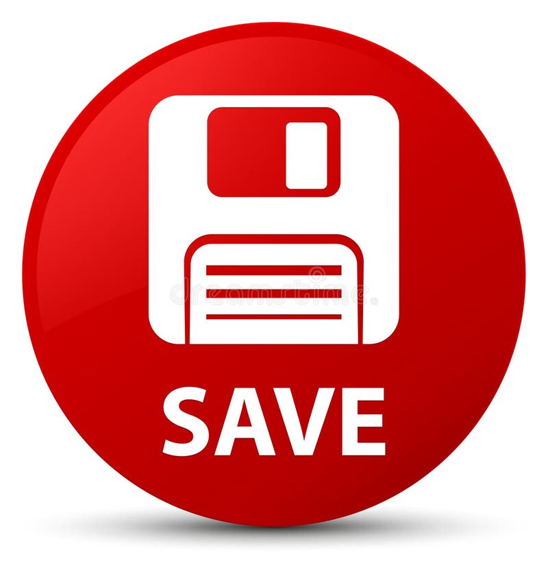 Save (floppy Disk Icon) Red Round Button Stock Illustration ... Save (floppy Disk Icon) Red Round Button Stock Illustration ...