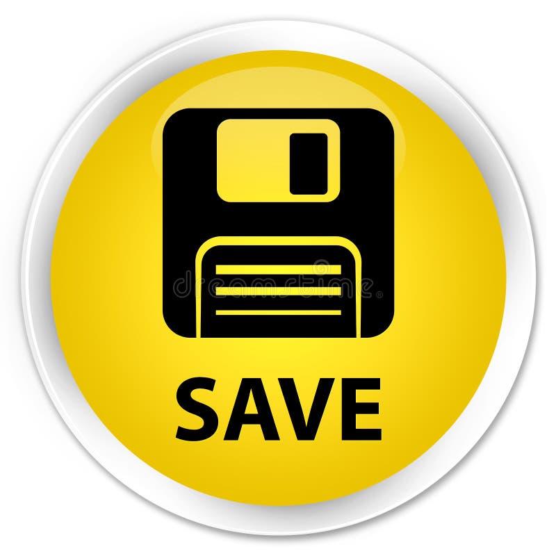 Save (floppy Disk Icon) Premium Yellow Round Button Stock Illustration ... Save (floppy Disk Icon) Premium Yellow Round Button Stock Illustration ...