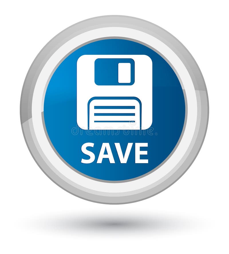 Save (floppy Disk Icon) Prime Blue Round Button Stock Illustration ...