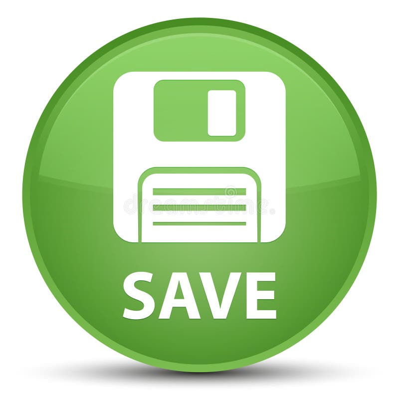 Save (floppy Disk Icon) Special Soft Green Round Button Stock ...