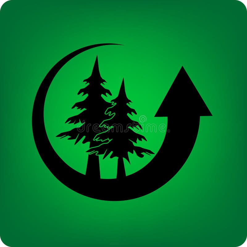 Save the forest stock vector. Illustration of green, clean - 15146047