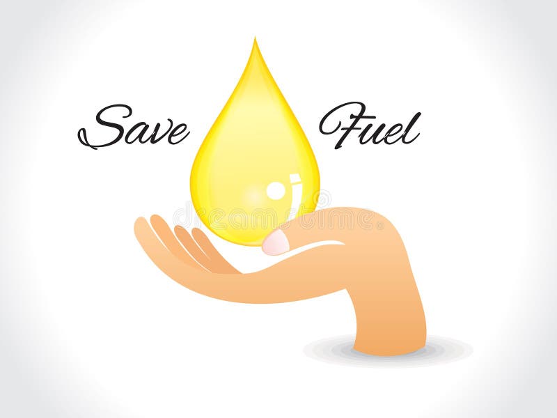 Save Fuel Background with Drop Stock Vector - Illustration of power ...