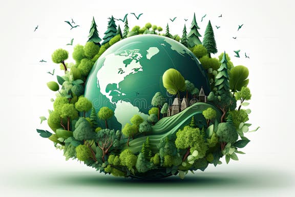 Save the Green Planet Concept with Green Earth Globe, Earth Day Stock ...