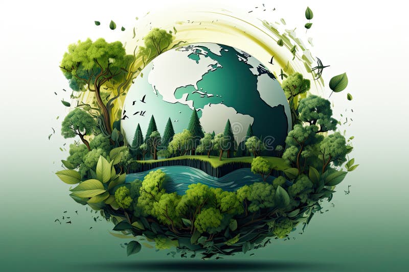 Save the Green Planet Concept with Green Earth Globe, Earth Day Stock ...