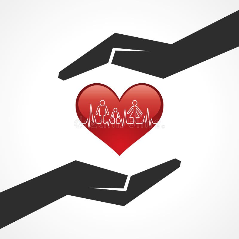 Save Heart with Heartbeat Concept Stock Vector - Illustration of ...