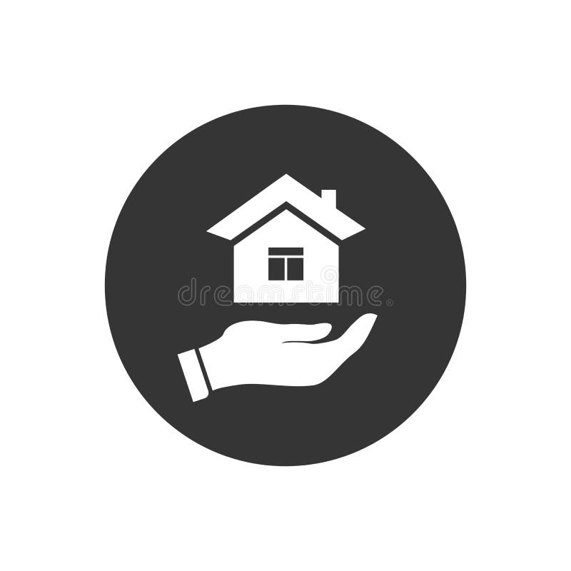 Save House Icon. Vector Illustration in Modern Flat Stock Vector ...