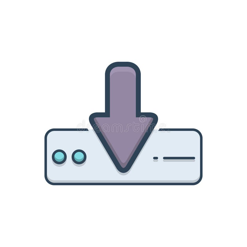 Color Illustration Icon for Save, Data and Disk Stock Illustration ...