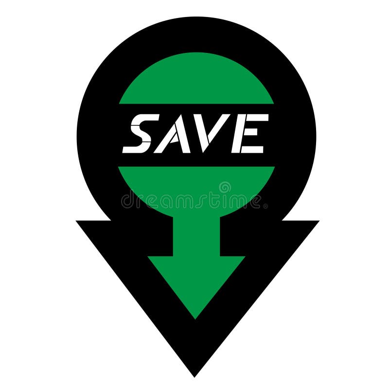 Save icon stock vector. Illustration of vector, drawing - 22936489