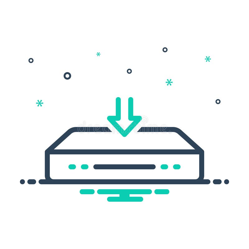 Mix Icon for Save, Downloading and Data Stock Illustration ...