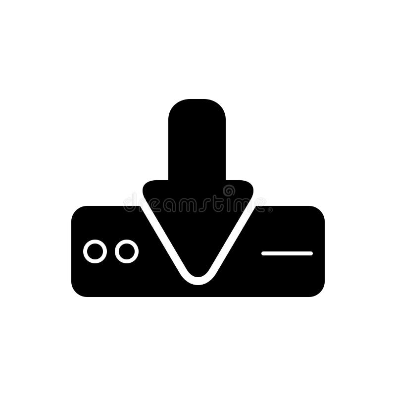 Black Solid Icon for Save, Data and Disk Stock Vector - Illustration of ...
