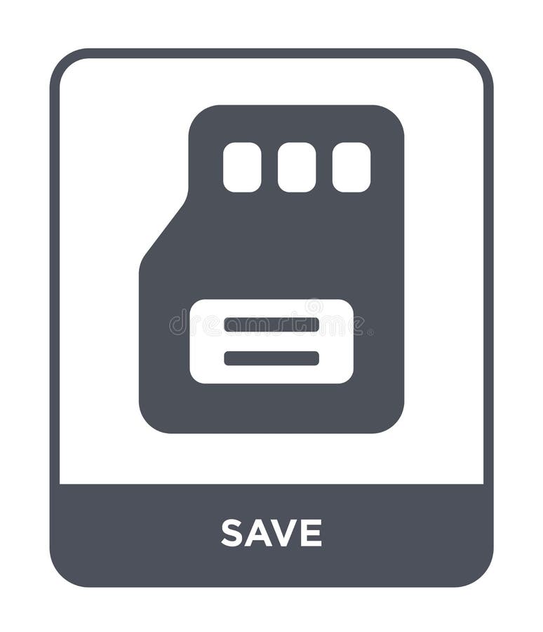 Save Icon in Trendy Design Style. Save Icon Isolated on White ...