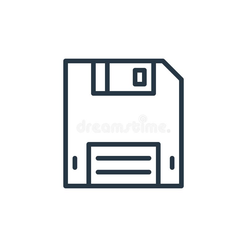 Save Icon Vector from User Interface Concept. Thin Line Illustration of ...