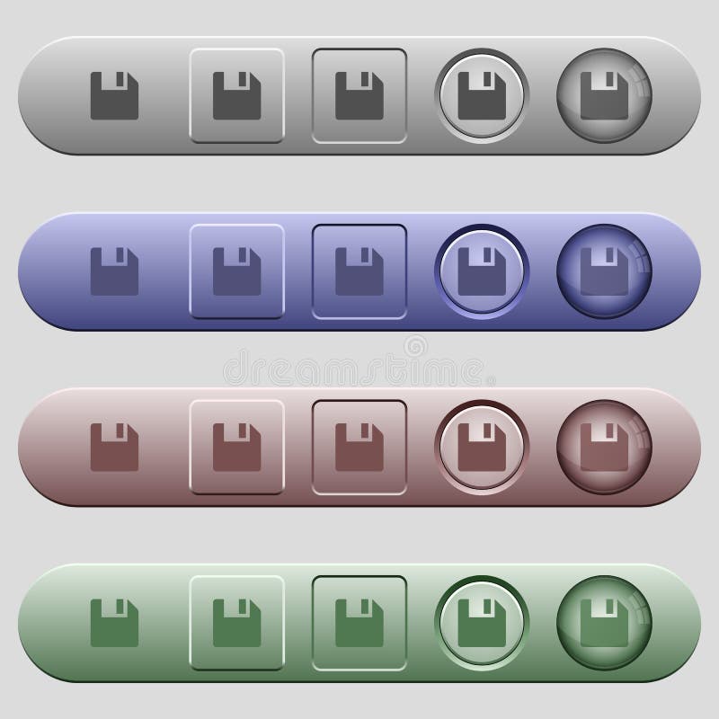 Save icons on menu bars stock illustration. Illustration of edges ...