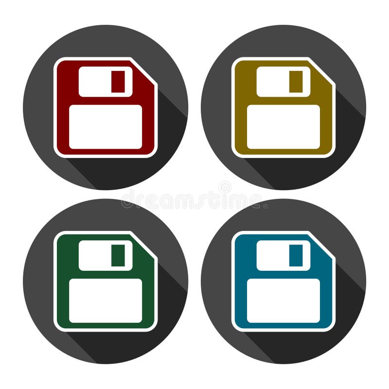 Save Icons set, disk icon stock vector. Illustration of blog - 125695788