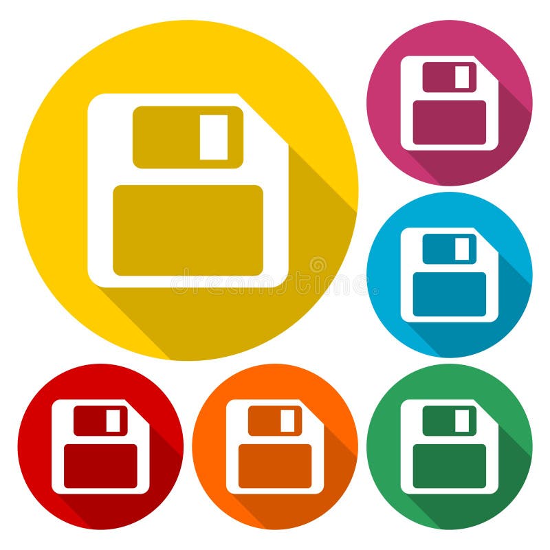 Save Icons set, disk icon stock vector. Illustration of design - 125695740