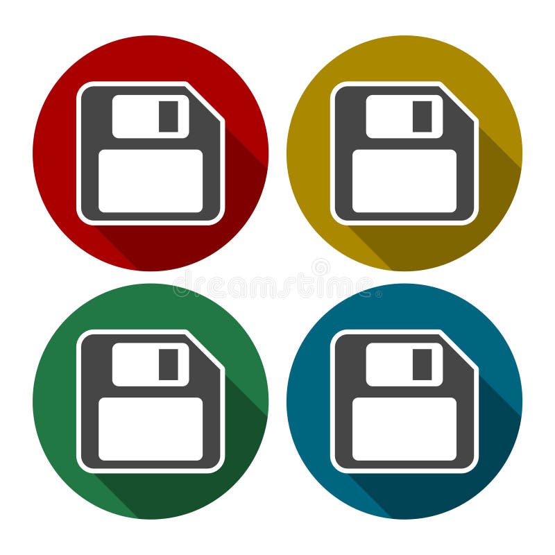 Save Icons set, disk icon stock vector. Illustration of icon - 125695781