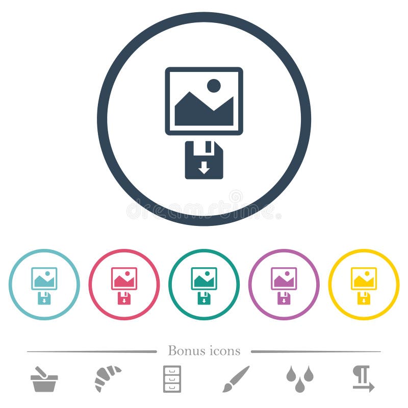 Save Image To Floppy Disk Flat Color Icons in Round Outlines Stock ... Save Image To Floppy Disk Flat Color Icons in Round Outlines Stock ...