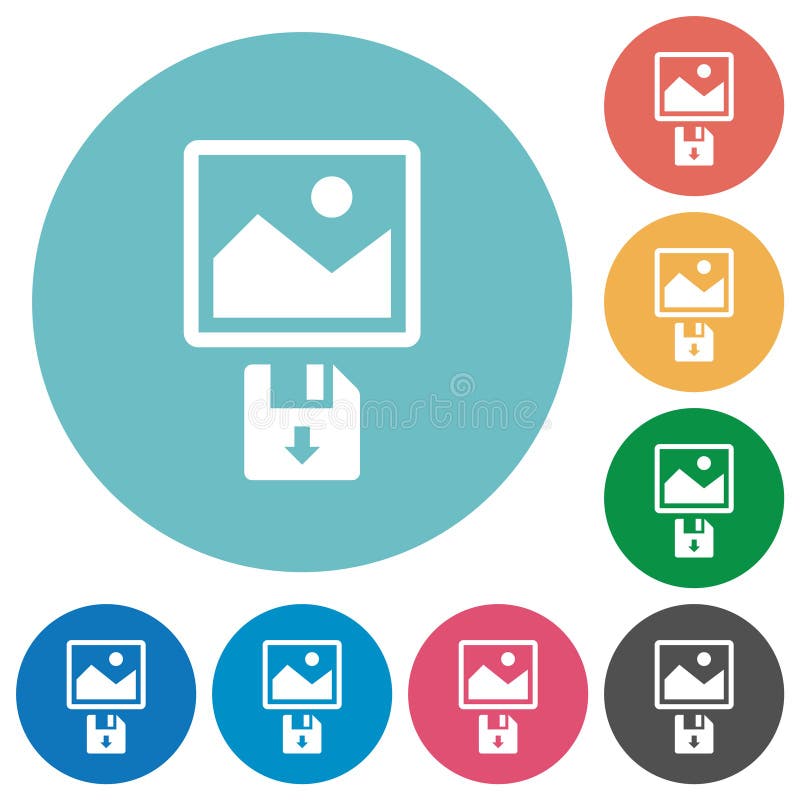 Save Image To Floppy Disk Flat Round Icons Stock Vector - Illustration ... Save Image To Floppy Disk Flat Round Icons Stock Vector - Illustration ...