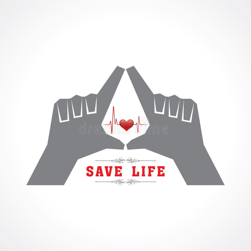 Save life concept stock vector. Illustration of symbol - 49264669
