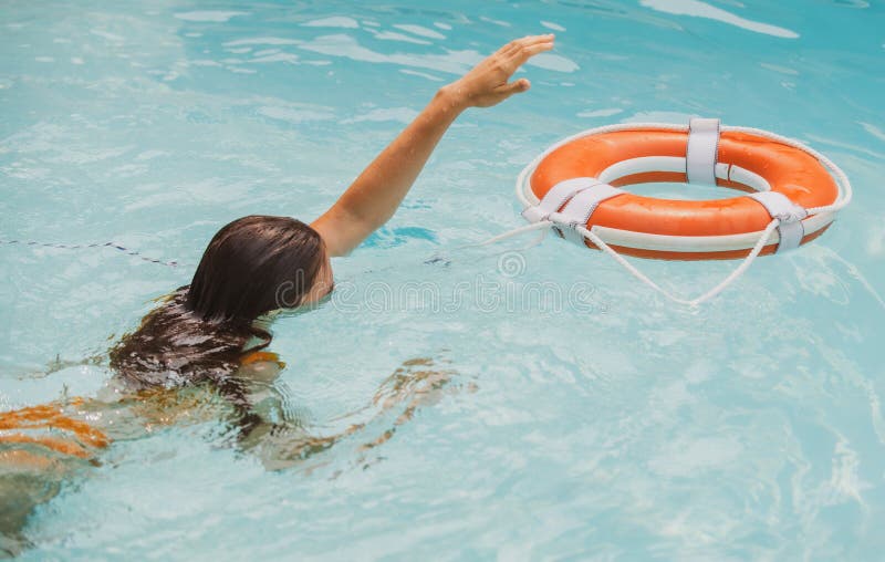 Save Life Saving And Rescue Concept Life Saving Drowning Woman