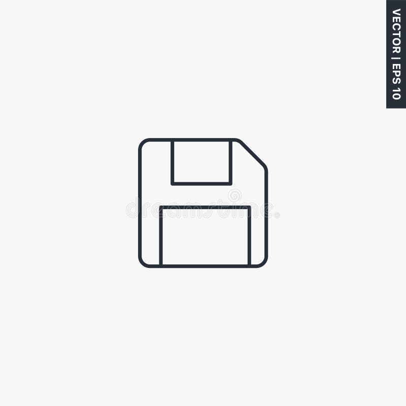 Save, Linear Style Sign for Mobile Concept and Web Design Stock Vector ...